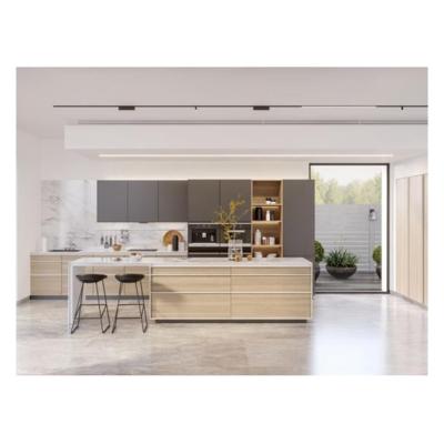 China Armário de cozinha de apartamento com cor Ral personalizada e projeto CAD / 3D profissional à venda