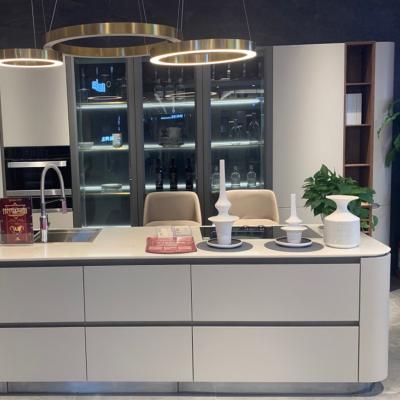 Cina Armadietti da cucina modulari in stile moderno con bordo piatto / bordo allentato in vendita