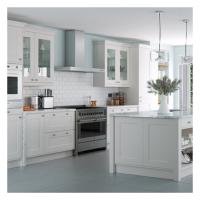 China Drawer Slide Accessories Customization White Lacquer Shaker Style Kitchen Cabinets for sale