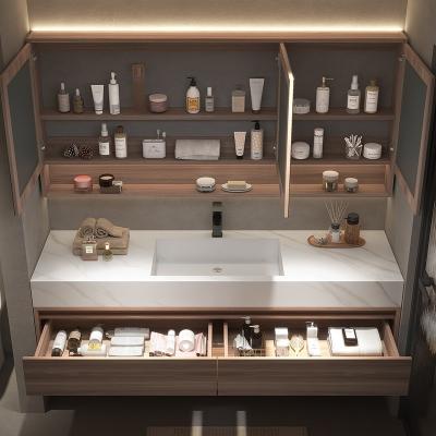 China Quartz Stone Countertop Modern Wall Mounted Double Sink Vanity for and Practical Bathroom for sale