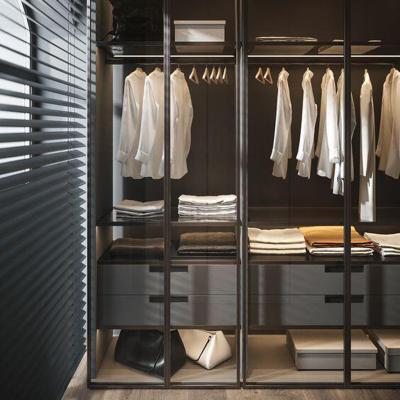 Chine Conception de garde-robe en bois massif lamellé personnalisable pour les garde-robes muraux modulaires de luxe à vendre