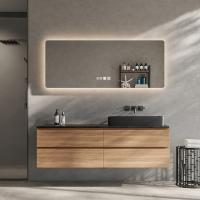 China Width Customized Freestanding Wall Bath Vanity Set Solid Wood Pvc Bathroom Vanities for sale