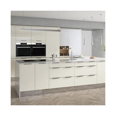 China Fornecimento direto Estilo Moderno Customizado Smart Impermeável Luxury Laca Armário de Cozinha à venda