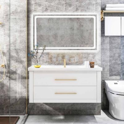PVC/Lacquer Door Finish Freestanding Bathroom Vanity Cabinet for Modern Apartments