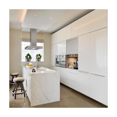 China Modular Kitchen Cabinets Customized Veneer Color Wooden Lacquer Kitchen Furniture Set for sale