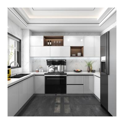 China Kitchen Renovation Complete Kitchen Cabinet Modern Style with Quartz Stone Countertop for sale