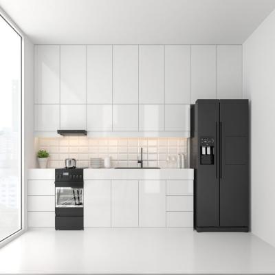 Cina Moderni disegni di armadietti da cucina per ristrutturare vecchie cucine Bianco lucente e mobili in vendita