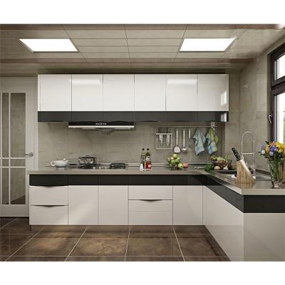 Cina Moderni disegni di armadietti da cucina per ristrutturare vecchie cucine Bianco lucente e mobili in vendita