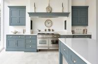 China Custom Design Easy Clean Modular Kitchen Wall Cabinets with Artificial Marble Countertop for sale