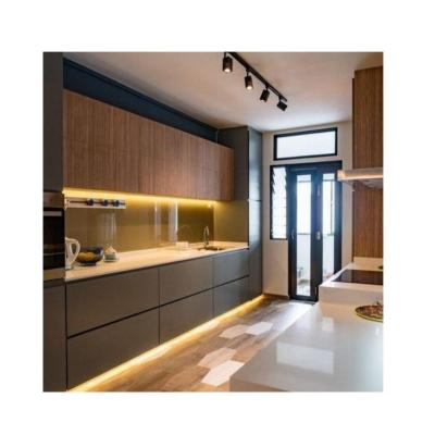 China 2024 waterdicht vuurdicht massief hout glanzend keukenmuurkastje voor villa/appartement Te koop