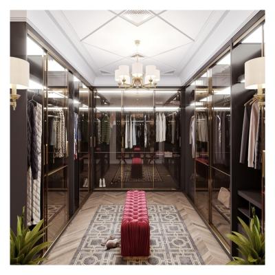 Elegante armario de vidrio con luz LED para los dibujos del cliente
