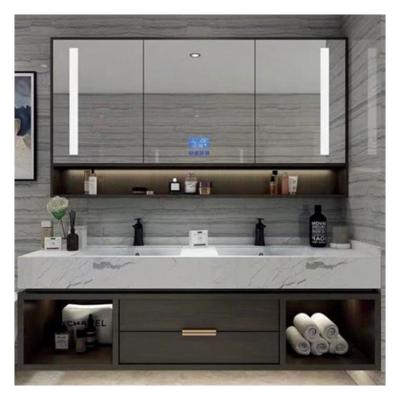 Cina Vanità montata a parete in quarzo artificiale in stile di design europeo per il design di appartamenti in vendita