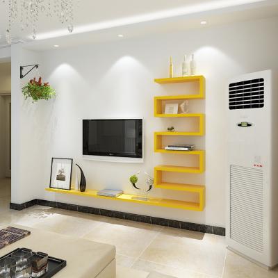 Cina Unità di supporto TV montata a muro regolabile in legno per il design di salotti moderni di lusso in vendita