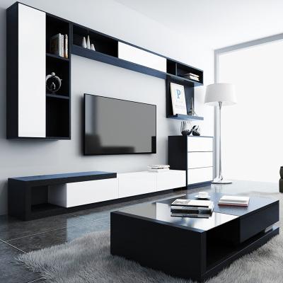 Cina Unità di supporto TV montata a muro regolabile in legno per il design di salotti moderni di lusso in vendita