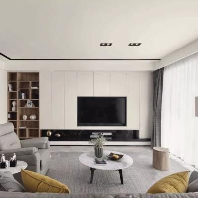 Cina Unità di supporto TV montata a muro regolabile in legno per il design di salotti moderni di lusso in vendita