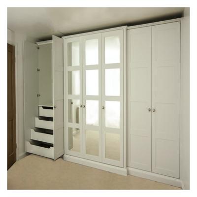 China Home Bedroom Set Furniture High End Design Pure White Matte Lacquered Solid Wood for sale