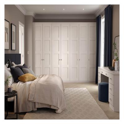 China Home Bedroom Set Furniture High End Design Pure White Matte Lacquered Solid Wood for sale