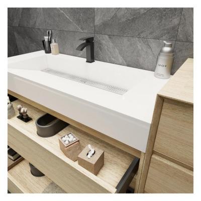 Cina Moderno stile Melamine Board Conter Top Basin Bagno Vanity con Design senza maniglia in vendita