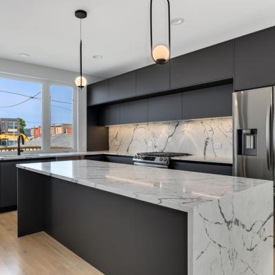 Cina E1 Particleboard Home Modular Ready Made Cabinet Design con bancone di quarzo in vendita