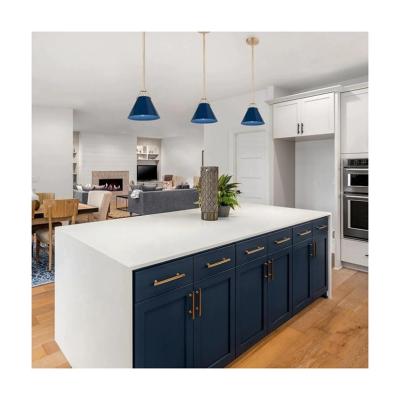 China E1 Particleboard/Plywood/MDF Carcass YALIG Blauwe keukenkasten met verborgen kasten Te koop