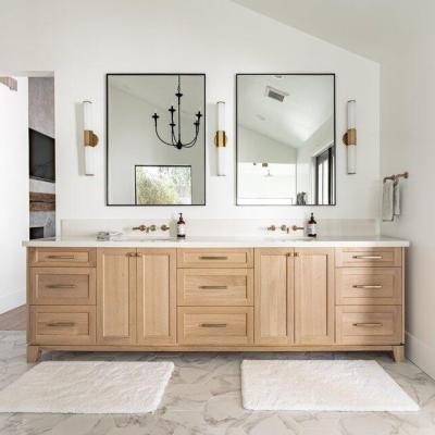 China 30-48 Inch MDF Cabinet Standing Vanity Chinese Bathroom Vanity with Sink and Mirror for sale