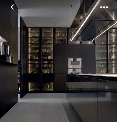 China Highly ODM/OEM American Standard Flat Pack High Gloss Luxury Plywood Kitchen Cabinets for sale