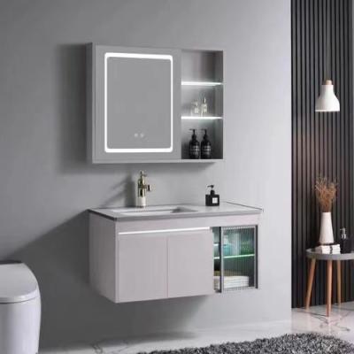 Cina Disegni personalizzati Bagno Specchio Armadio galleggiante con pannello acrilico porta e luce in vendita