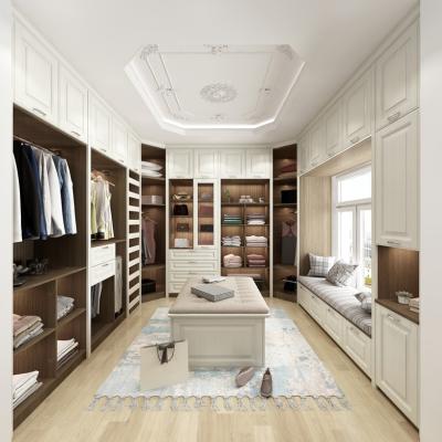 Modern Style Bedroom Wardrobe Closet with Handle Pull in Contemporary Design Style