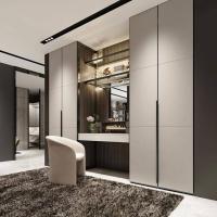 China Customizable Laundry Wardrobe Design with Adjustable Height and Mirror Dressing Table for sale