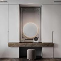 China Customizable Laundry Wardrobe Design with Adjustable Height and Mirror Dressing Table for sale