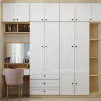China Customizable Laundry Wardrobe Design with Adjustable Height and Mirror Dressing Table for sale