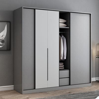 YALIG Customized Italian Open Automatic Sliding Door Walk in Closet Wardrobe for Bedroom
