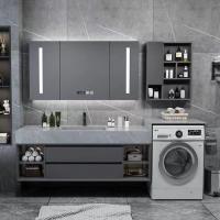 China Transform Your Bathroom with Solid Wood Wall Mounted Vanities and Floating Wash Basin for sale