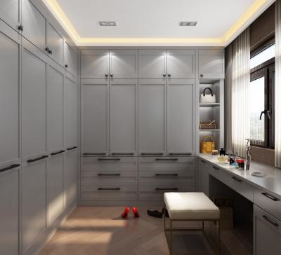 Cina PANEL personalizzato in stile legno Camera da letto Organizzatore di stoccaggio Abbigliamento Camminare in armadio in vendita