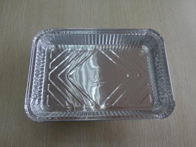 China Retângulo descartável dos recipientes de alimento da folha de alumínio com tampa do cartão à venda