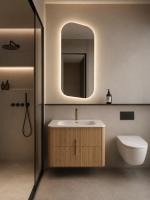 China OEM Solid Surface Bathroom Sinks And Cabinets Countertop Vanity Unit for sale