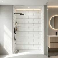 China Custom Solid Surface Wall Panel Shower Surrounds Water Resistant 4x8 for sale