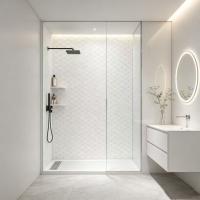 China Interlocking Diamond Geometric Solid Surface Wall Panel Grout Free For Bathtub for sale