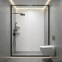 China Interlocking Diamond Geometric Solid Surface Wall Panel Grout Free For Bathtub for sale