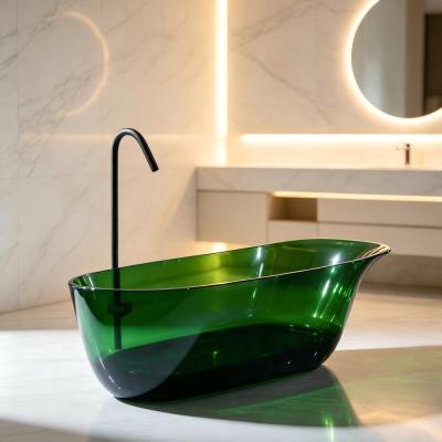 China Residential Freestanding Stone Resin Bathtub 63Inch 67 Inch Stainproof for sale