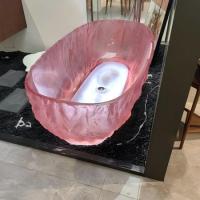 China Mold Resistant Bathroom Solid Surface Bathtub Volcanic Rock Effect Stand Alone for sale