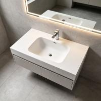 China SOLID SURFACE INTEGRATED VANITY WITH ROUNDED RECTANGULAR BASIN,SOLID SURFACE INTEGRATED VANITY WITH SOFT ROUNDED RECTANGLE BASIN for sale