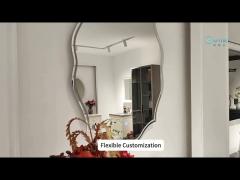 personalized irregular demister led backlit mirror wall mounted smart lighting for bathroom