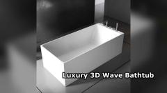 Luxury Wave Series Solid Surface Bathtub Modern Design