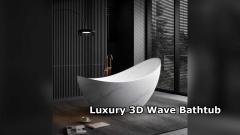 Luxury Wave Series Solid Surface Bathtub Modern Design