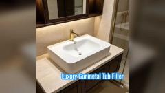 Luxury Gunmetal Freestanding Tub Filler Minimalist Design