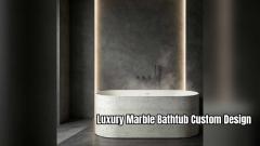 Luxury Marble Pattern Freestanding Solid Surface Bathtub