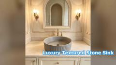 Modern Textured Grey Vessel Sink for Luxury Bathrooms