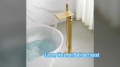 Modern Gunmetal Grey Waterfall Bathtub Faucet Upgrade