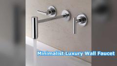 Modern Minimalist Two Piece Wall Mount Basin Faucet